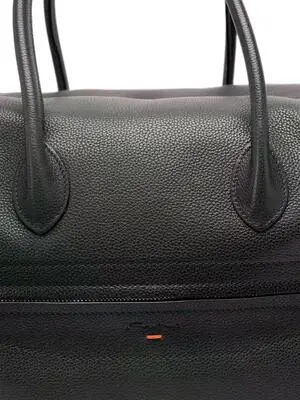 Santoni Grained-leather Holdall
