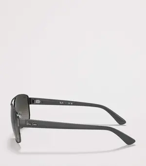 Ray-ban Metal Irregular Rectangle Sunglasses - Grey