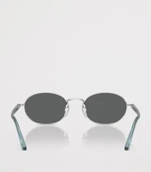 Persol Ida Oval Sunglasses - Silver