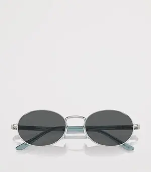 Persol Ida Oval Sunglasses - Silver