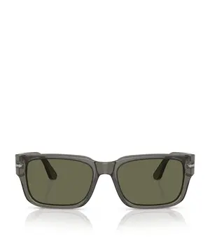 Persol Acetate Rectangle Sunglasses - Grey