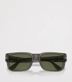 Persol Acetate Rectangle Sunglasses - Grey