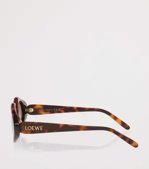 Loewe Tortoiseshell Triangle Slim Sunglasses - Brown