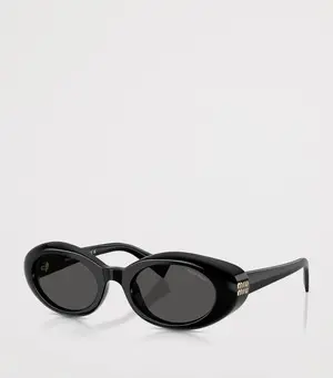 Miu Miu Oval Wrap-around Sunglasses