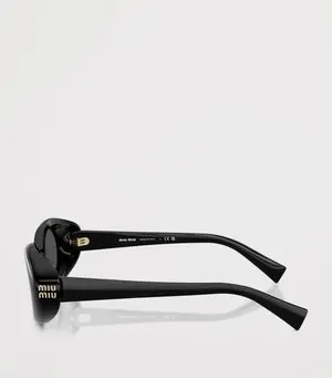 Miu Miu Oval Wrap-around Sunglasses