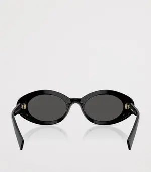 Miu Miu Oval Wrap-around Sunglasses