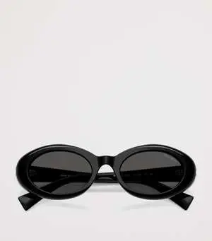 Miu Miu Oval Wrap-around Sunglasses