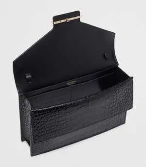 TOM FORD Small Croc-embossed Leather Bag