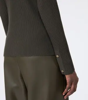Max Mara Virgin Wool Rib-knit Sweater - Brown
