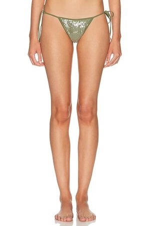 TROPIC OF C Sequin Praia Bikini Bottom - Fern