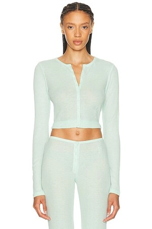Kiki De Montparnasse Ribbed Cotton Cashmere Cardigan - Menthe