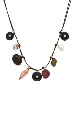 Éliou Moku Wrap Necklace With Shell And Stone Pendants - Multi