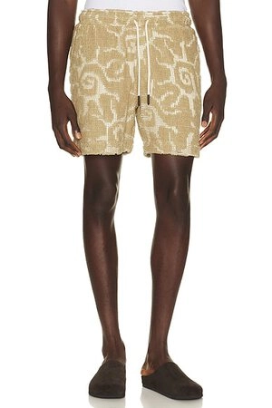 Oas Porto Textured Terry Shorts - Beige