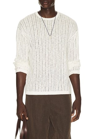 Commas Pointelle Knit Sweater - Off White