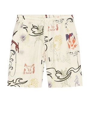 Oas Nicola Linen Shorts - Light Multi