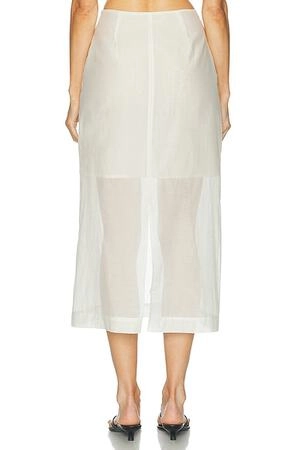 BY MALENE BIRGER Esta Soft Organza Midi Skirt - Soft White