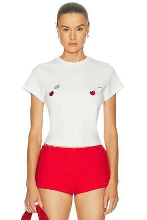Monse Graphic Cherry T-shirt - White