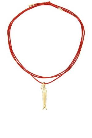 Éliou Spina Wrap Necklace - Red