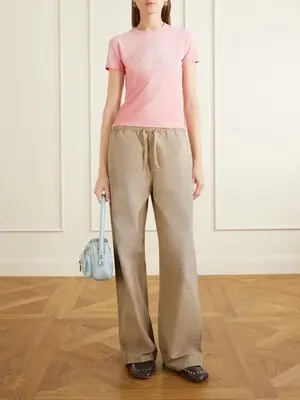 Acne Studios Etza 1996 Logo-print Cotton And Hemp Blend T-shirt
