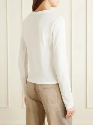 Acne Studios Distressed Logo T-shirt - Neutrals