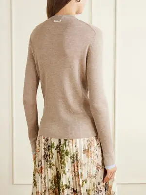Acne Studios Kalet Layered Ribbed-knit Cardigan - Neutrals