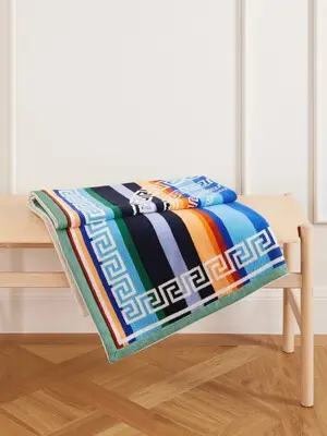 Versace Striped Cotton Beach-towel - Multi
