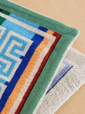 Versace Striped Cotton Beach-towel - Multi