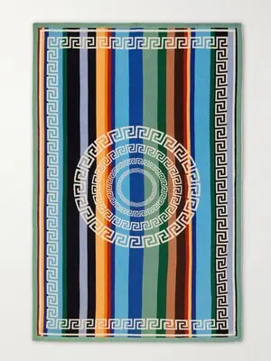 Versace Striped Cotton Beach-towel - Multi