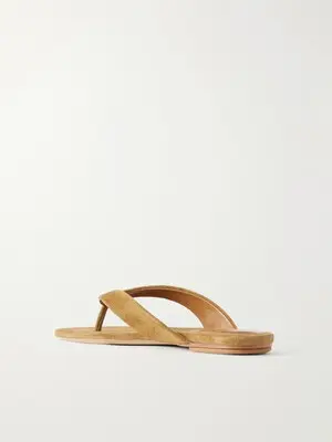 Le Monde Beryl Suede Flip Flops - Brown