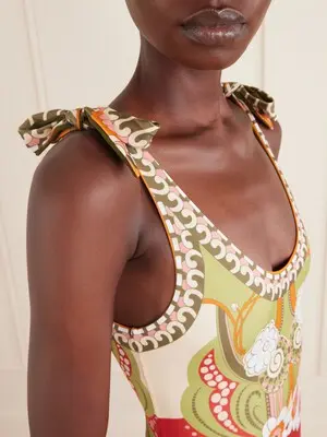 La DoubleJ Pammy Knotted Printed Swimsuit
