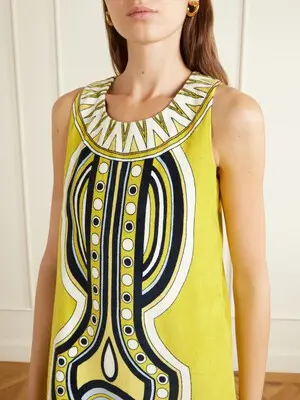 La DoubleJ Totem Graphic Print Cotton Midi Dress