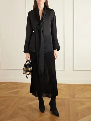 Balmain Knotted Silk Shirt