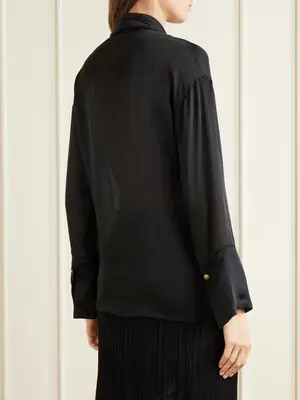 Balmain Knotted Silk Shirt