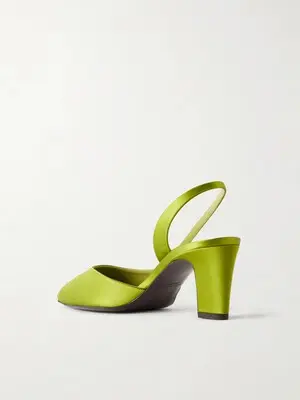 HERBERT LEVINE Satin Slingback Pumps