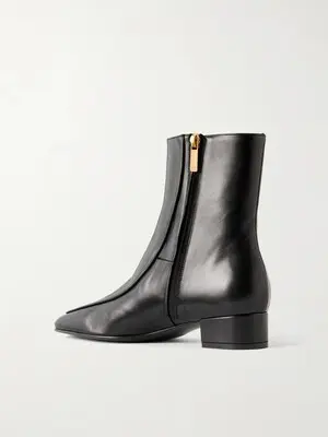 HERBERT LEVINE Shadow Ban Leather Ankle Boots