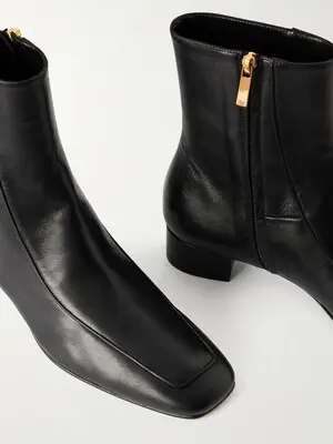 HERBERT LEVINE Shadow Ban Leather Ankle Boots