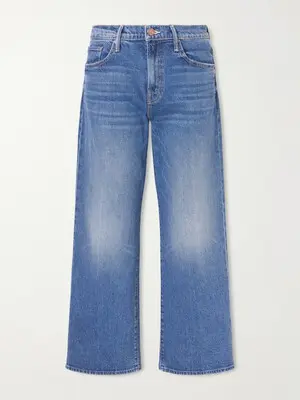 MOTHER Mid Rise Maven Flood Wide-leg Jeans - Blue