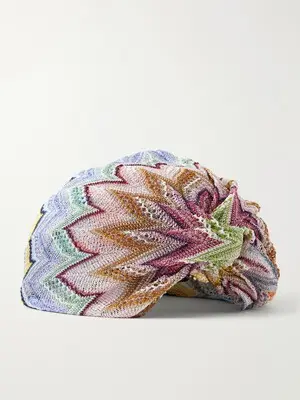Missoni Striped Metallic Crochet Headpiece - Multi