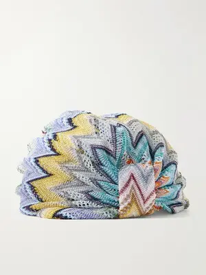 Missoni Striped Metallic Crochet Headpiece