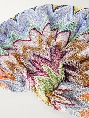 Missoni Striped Metallic Crochet Headpiece