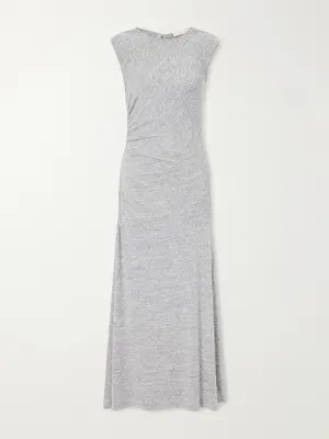 Proenza Schouler White Label Mimi Ruched Maxi Dress - Gray