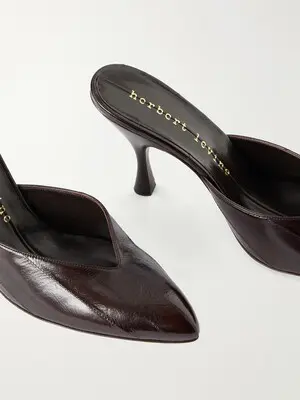 HERBERT LEVINE Sitting Pretty 95 Textured-leather Pumps