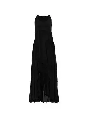 ALLSAINTS Dorina Ruffled High-low Maxi Dress - Black