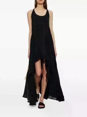 ALLSAINTS Dorina Ruffled High-low Maxi Dress - Black