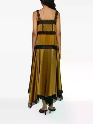 GANNI Lace Detail Maxi Dress - Yellow