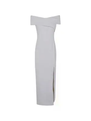 Ralph Lauren Off-shoulder Midi Dress With Side Slit - White