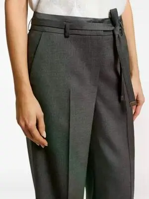 Peserico Pressed-crease Belted Trousers