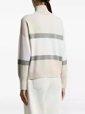 Peserico Striped Roll-neck Jumper