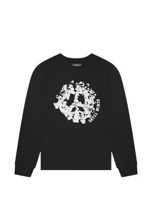 DENIM TEARS Peace Wreath Long-sleeve T-shirt - Black
