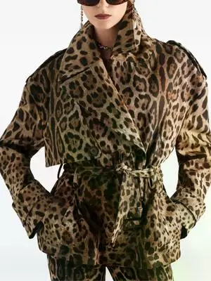 Dolce & Gabbana Leo-print Cotton Drill Jacket